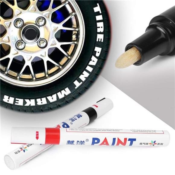 Other | 6pc White Paint Pen Marker Waterproof Permanent Car Tire ...